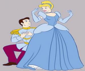 Prince kneeling in front the princess in the marriage proposal puzzle ...