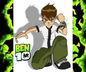 The boy Ben Tennyson is Ben 10 puzzle & printable jigsaw