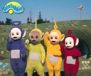 The Teletubbies: Laa-Laa, Tinky Winky, Po and Dipsy puzzle & printable ...